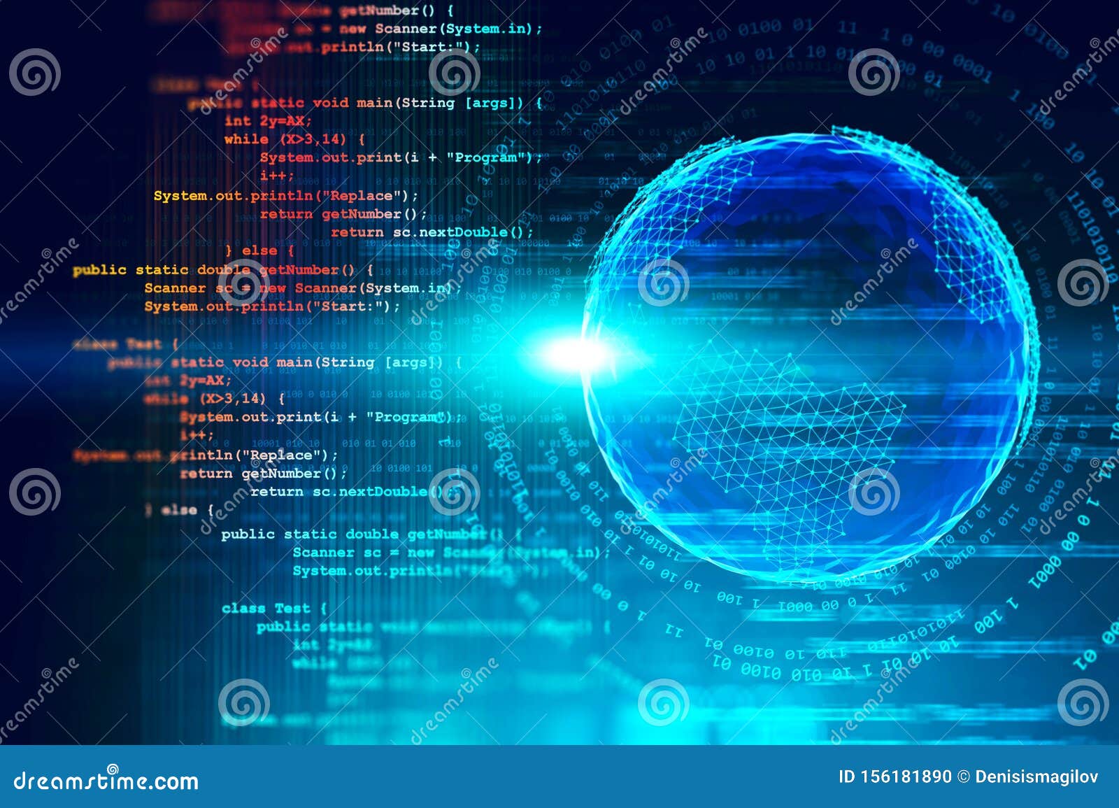 Planet Hologram With Futuristic Hud Design Elements With Bar And Circle ...