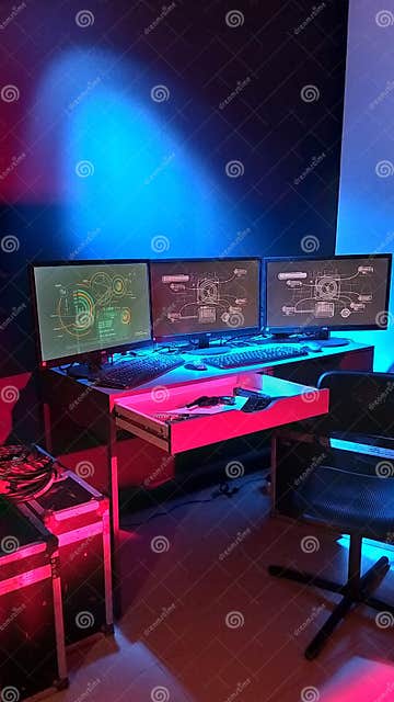 Lines of Code Running on Computer Screens in Data Center Stock Photo - Image of hacking ...