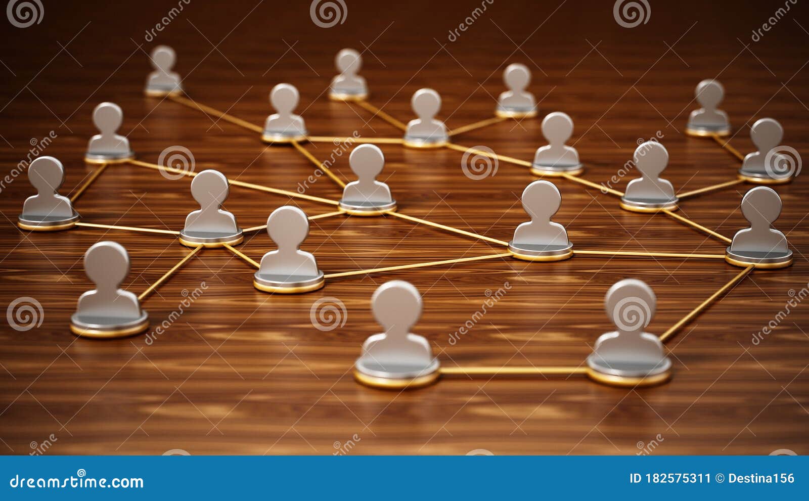 Lines Connecting White 3D Head Symbols. Connectivity and Network ...