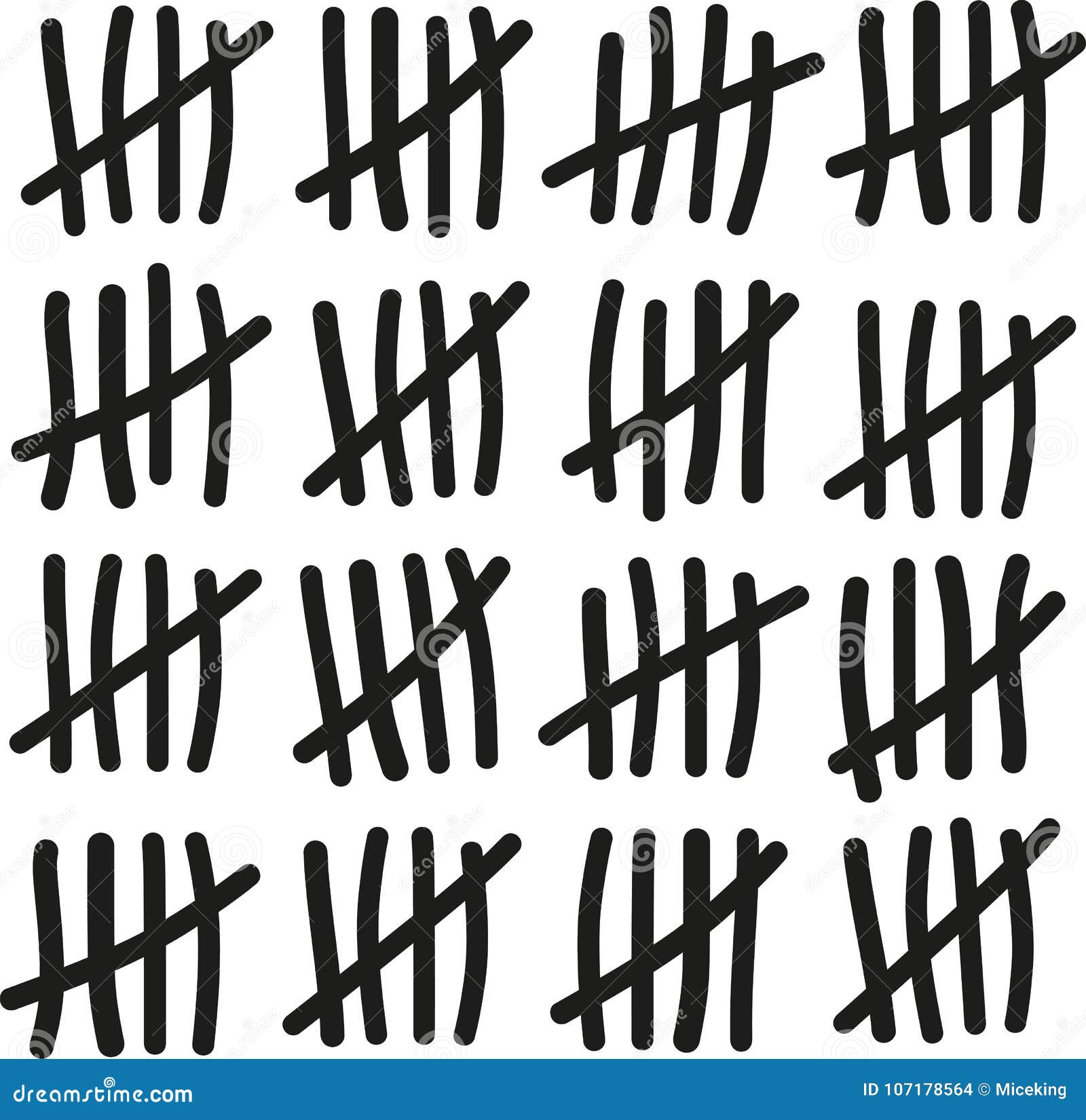 80 Lines Counting - Eightieth Birthday Stock Vector - Illustration of ...