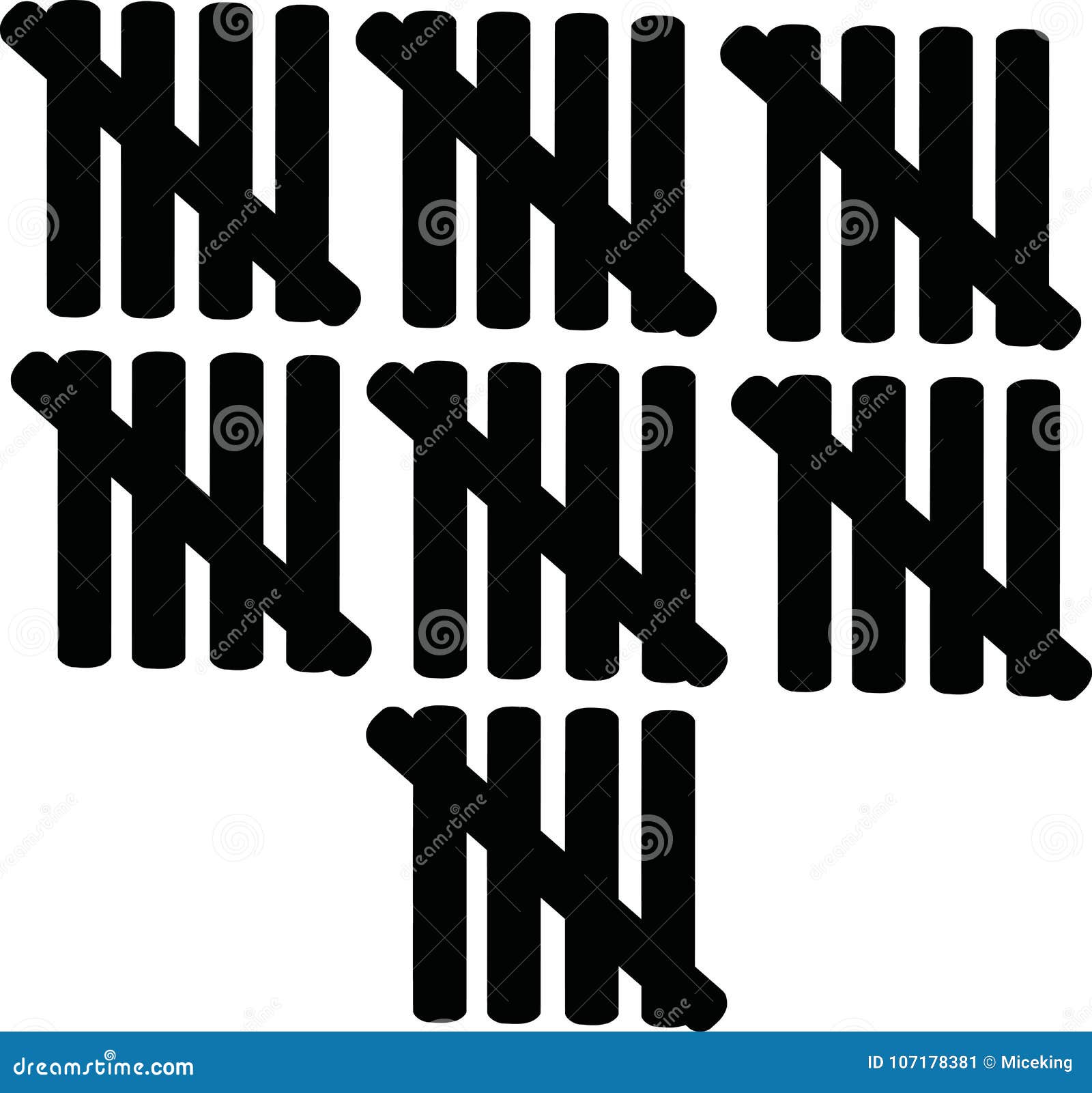 10 Lines Counting - Tenth Birthday Vector Illustration | CartoonDealer ...