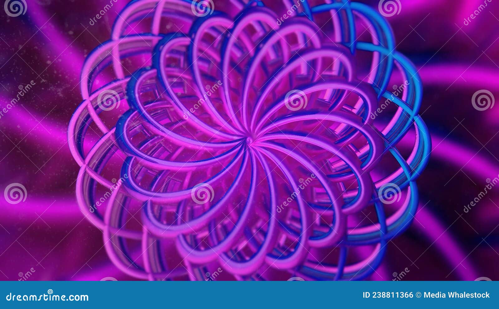 Lines Create Hypnotic Floral Pattern. Motion. Beautiful Bright Pattern ...