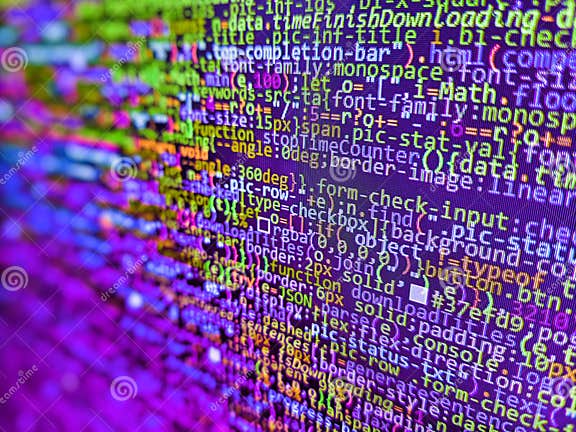 Lines of Css Code Visible. Website Development. Software Programming ...