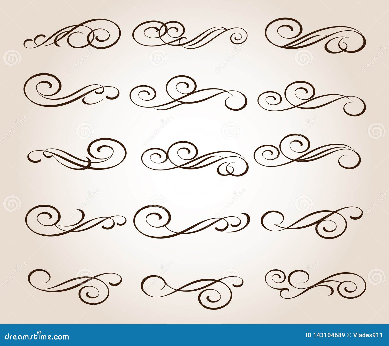 Lines Dividers Page Decoration.Vector . Vector Illustration.Brown Stock ...