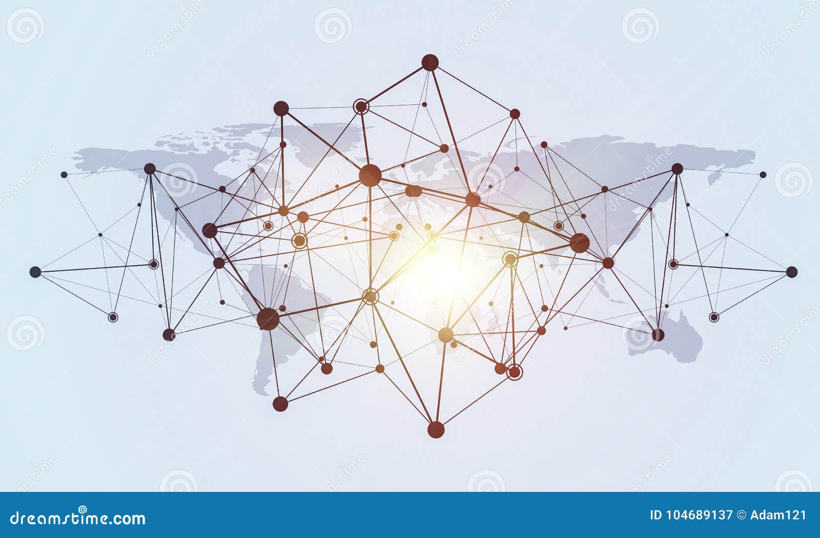 Lines and Dots As Networking Idea Drawn on White Background Stock Image ...