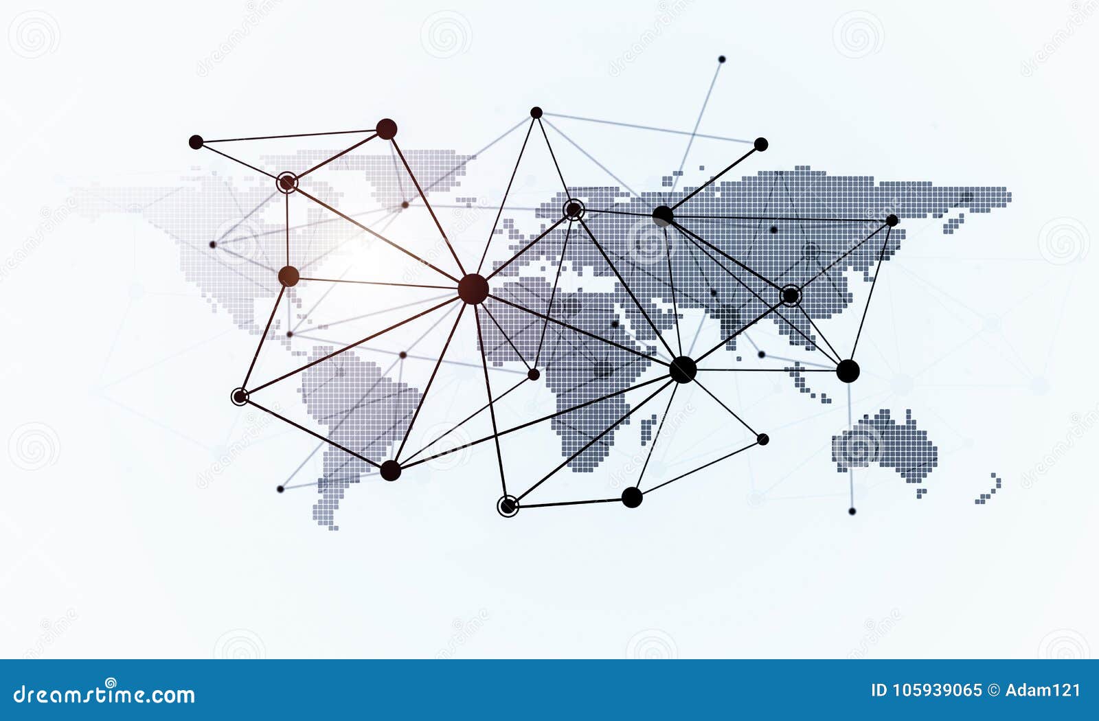 Lines and Dots As Networking Idea Drawn on White Background Stock Image ...
