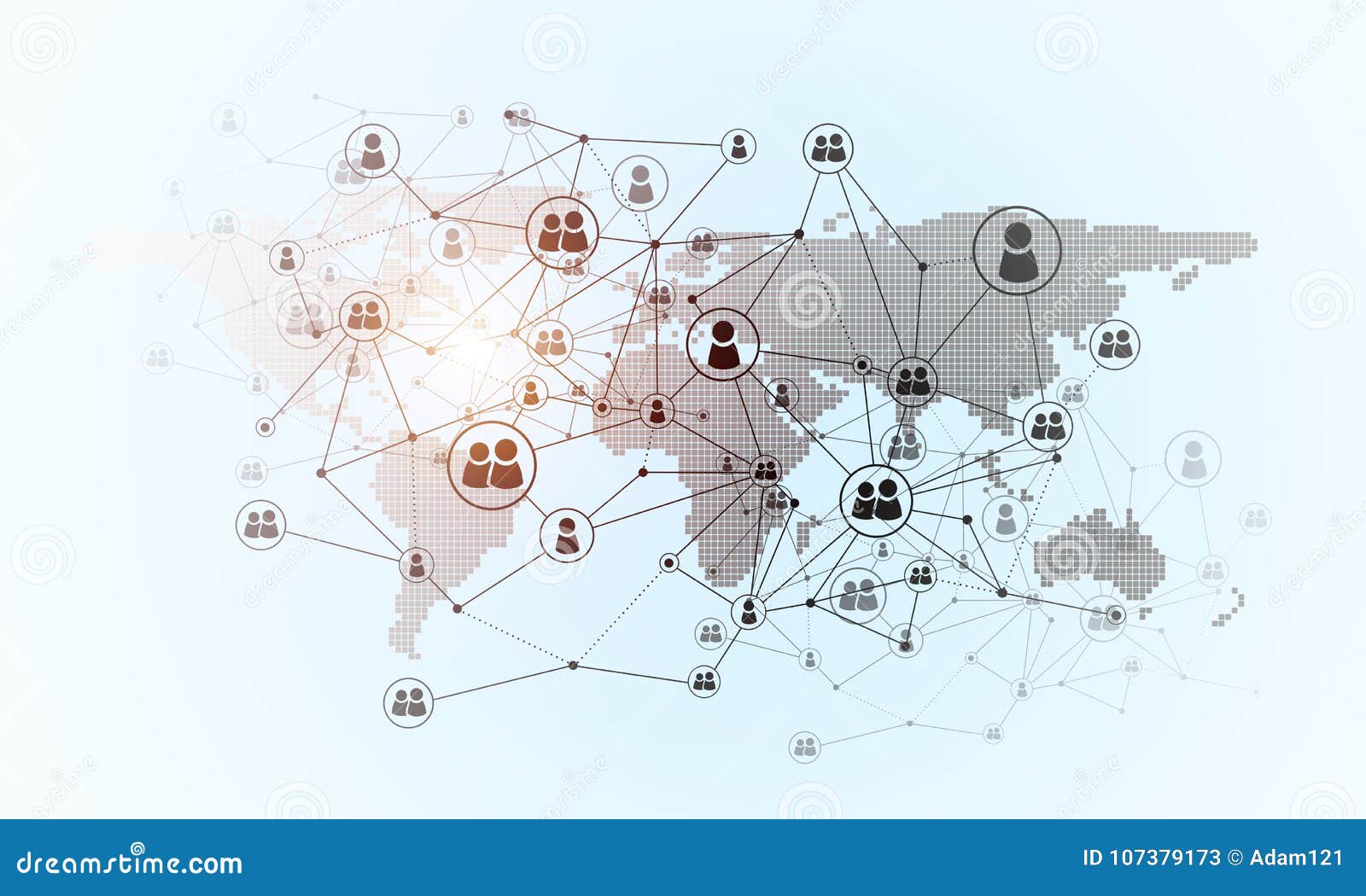 Lines and Dots As Networking Idea Drawn on White Background Stock Image ...