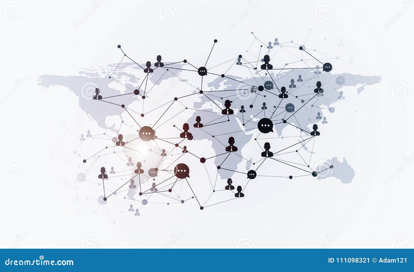 Lines and Dots As Networking Idea Drawn on White Background Stock Image ...