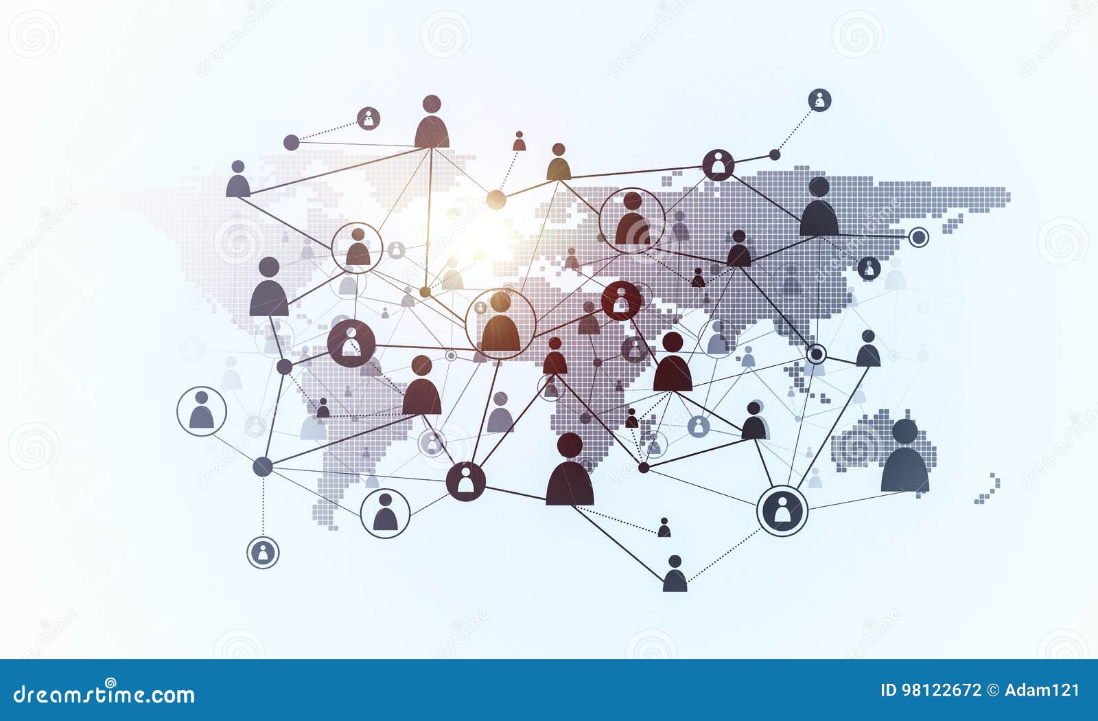 Lines and Dots As Networking Idea Drawn on White Background Stock ...