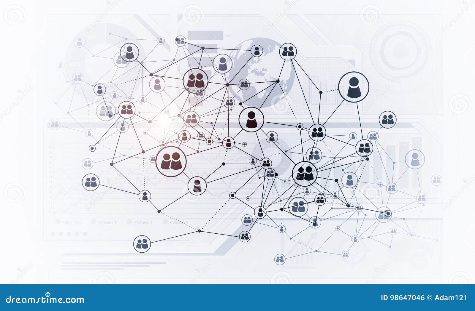 Lines and Dots As Networking Idea Drawn on White Background Stock Photo ...