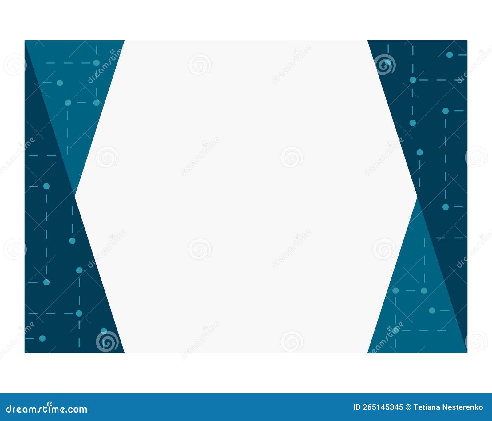 Lines and Dots Blue Frame Brochure Element Design Stock Vector ...