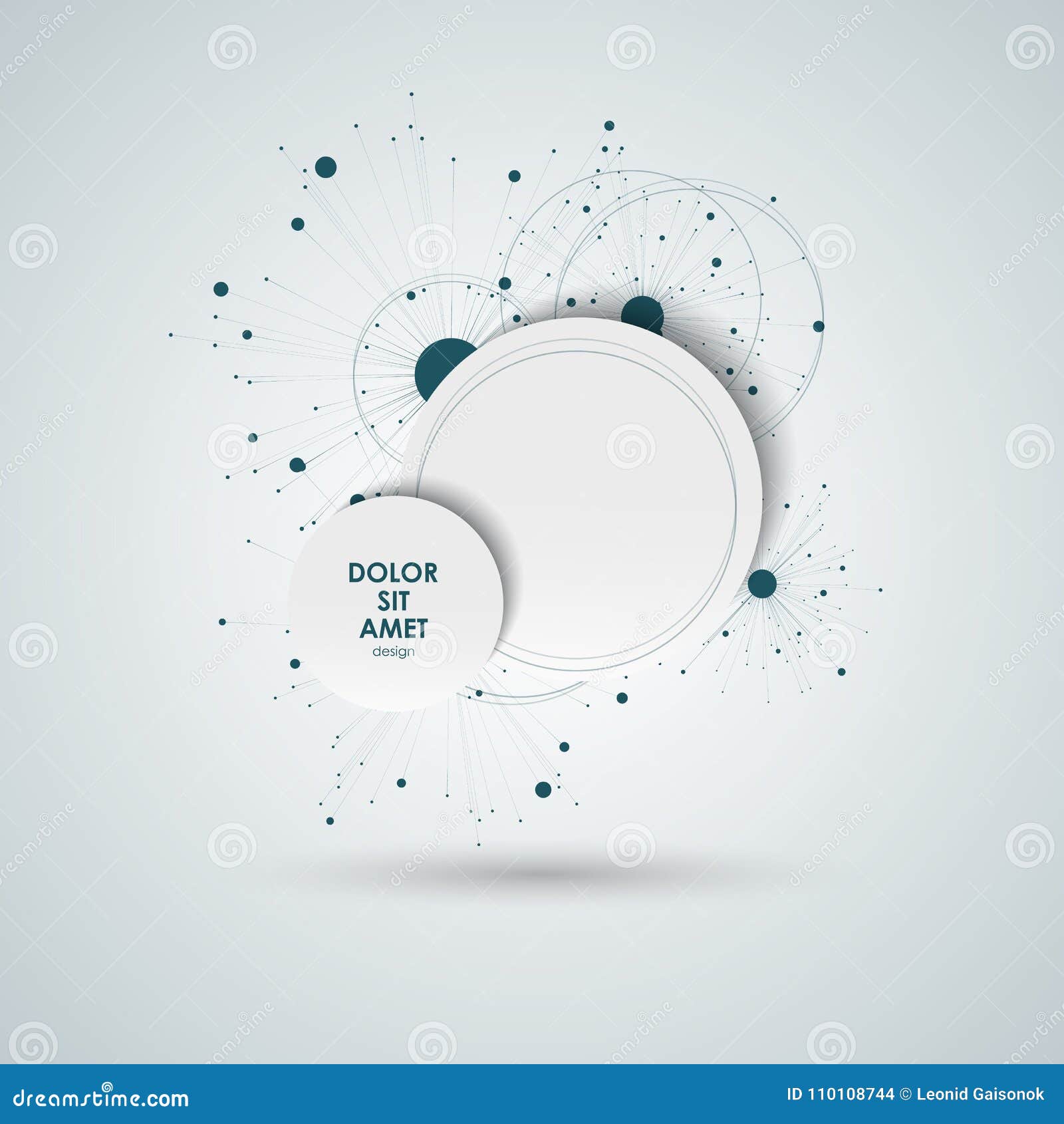 Lines and Dots Concept Geometric Design and Technical Background Stock ...