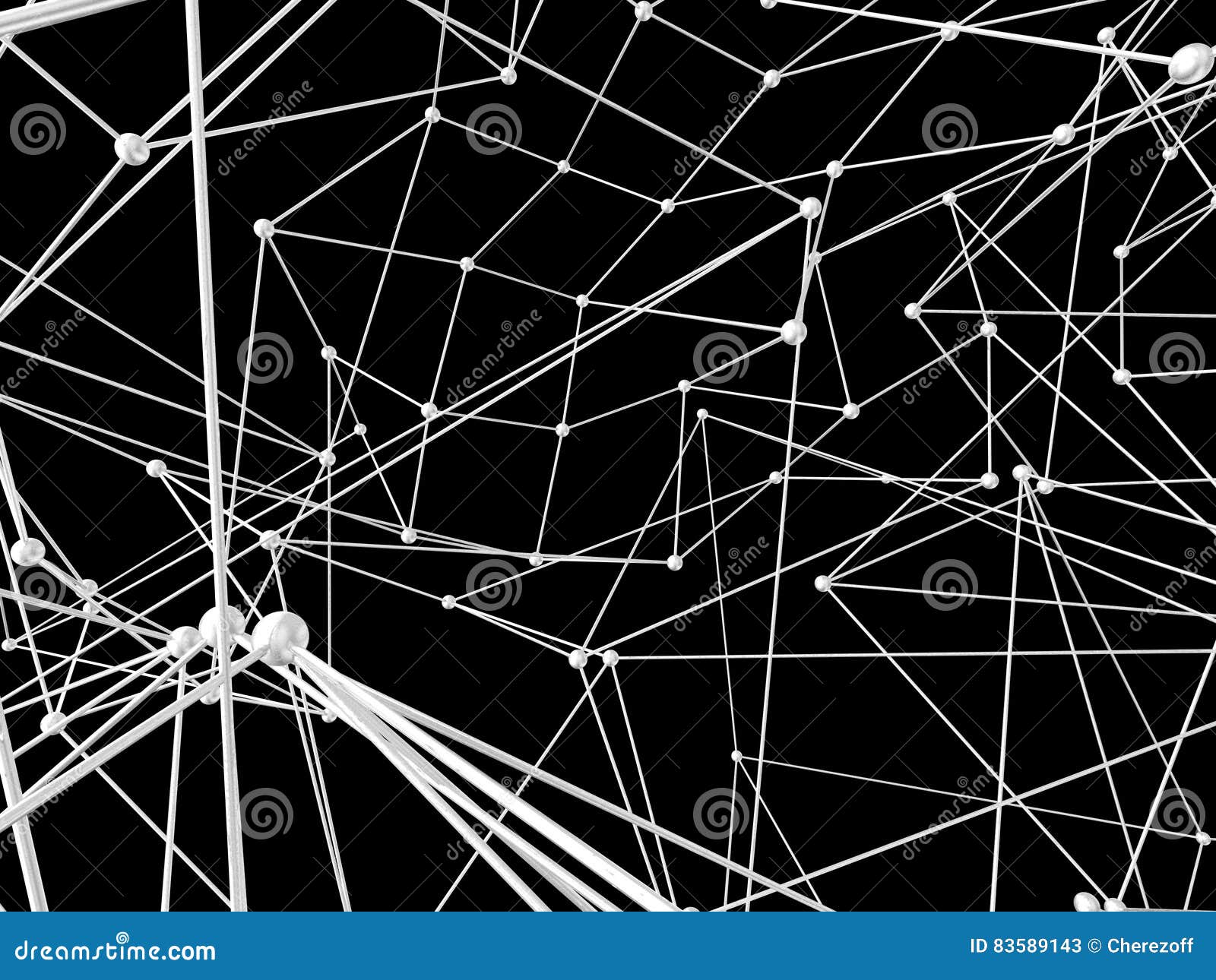 Lines and Dots Forming Mesh Stock Illustration - Illustration of grid ...
