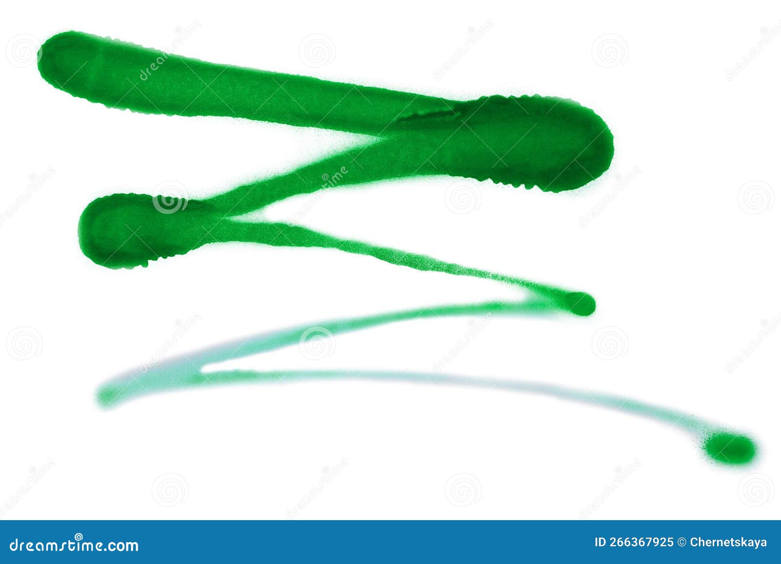Lines Drawn by Green Spray Paint on White Background Stock Image ...