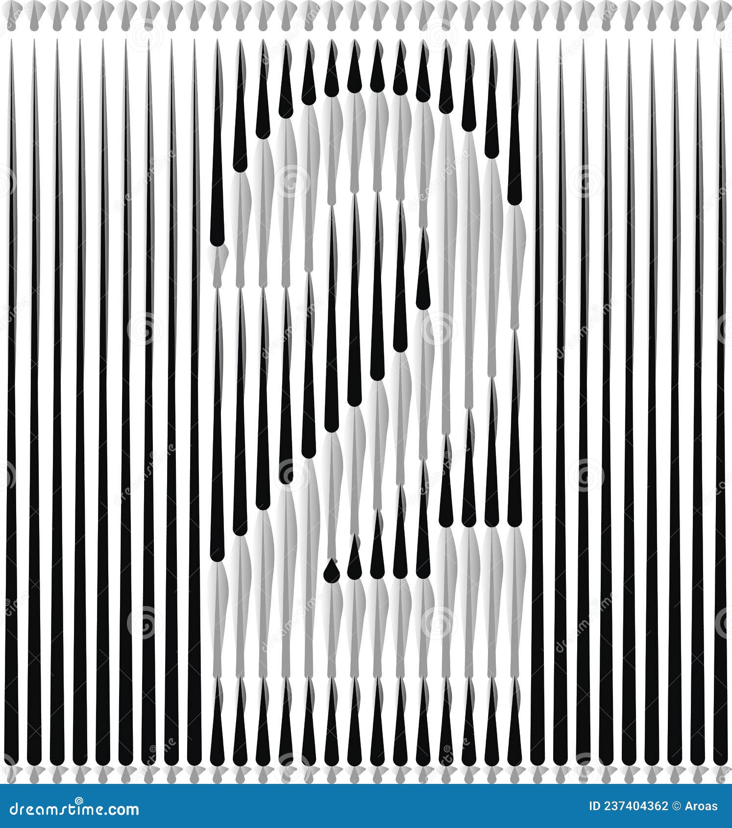 Lines Forming Number Logo Design - Number 2 Stock Vector - Illustration ...