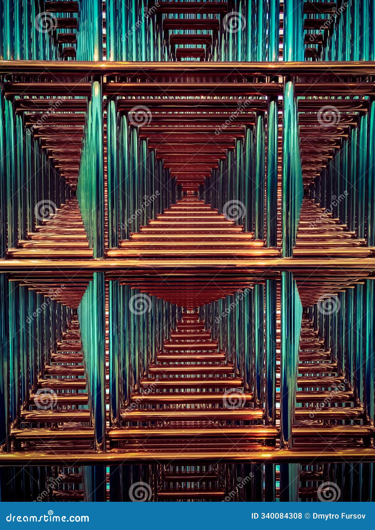 Lines and Forms that Create Recursion Stock Photo - Image of design, render: 340084308