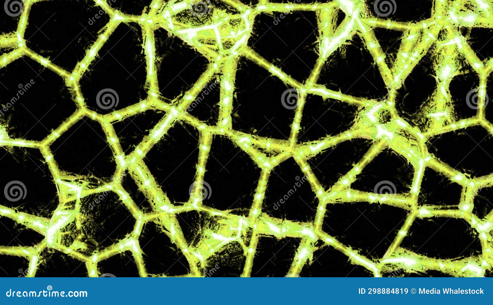 Lines of Glowing Pattern with Moving Cells. Design. Changing Cell ...