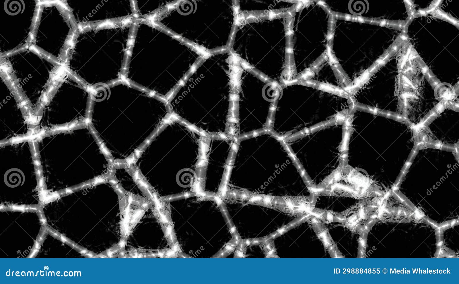 Lines of Glowing Pattern with Moving Cells. Design. Changing Cell ...