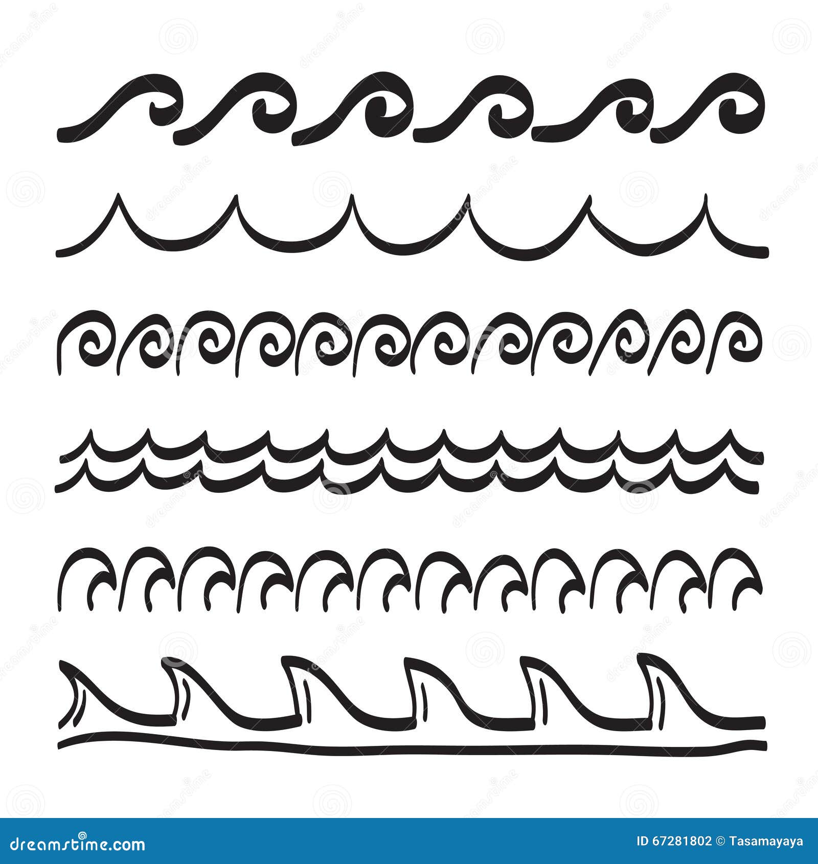 Lines Hand Drawn Ornament Frame Set Illustration Stock Illustration ...