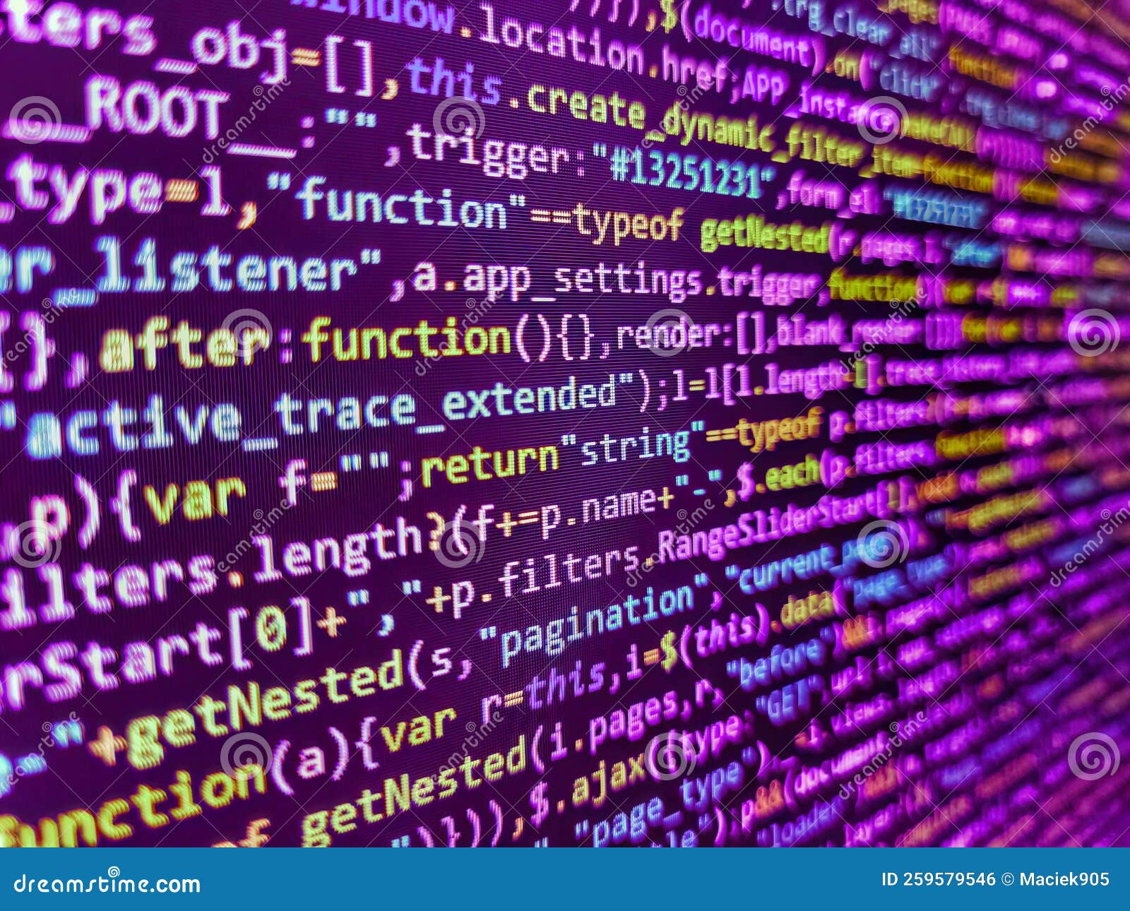 Lines Of Html Code Visible Lots Of Digits On The Computer Screen Script Procedure Creating