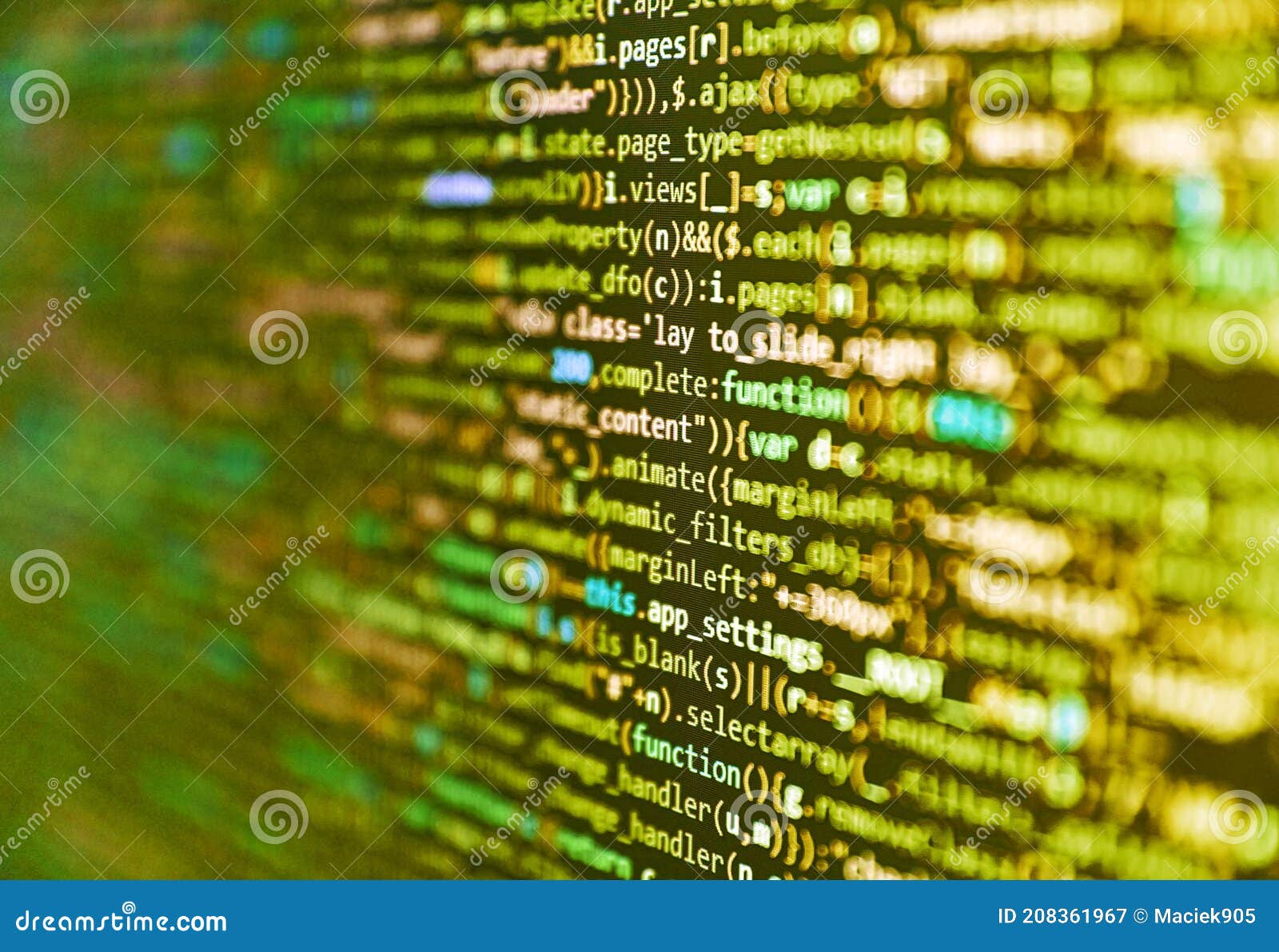 Lines Of Html Code Visible Programmer Typing New Lines Of Html Code Html Code On Lcd Screen