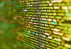 Lines Of Html Code Visible Modern Application Source Abstract