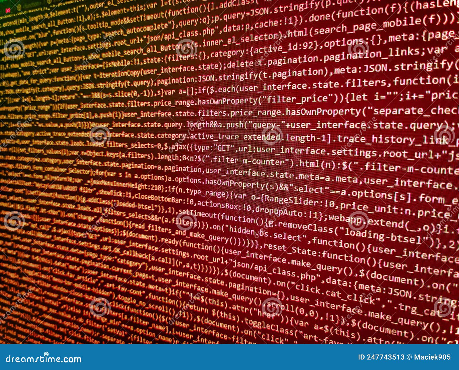 Lines Of Html Code Visible Software Developer Programming Code Computer Language Script Code
