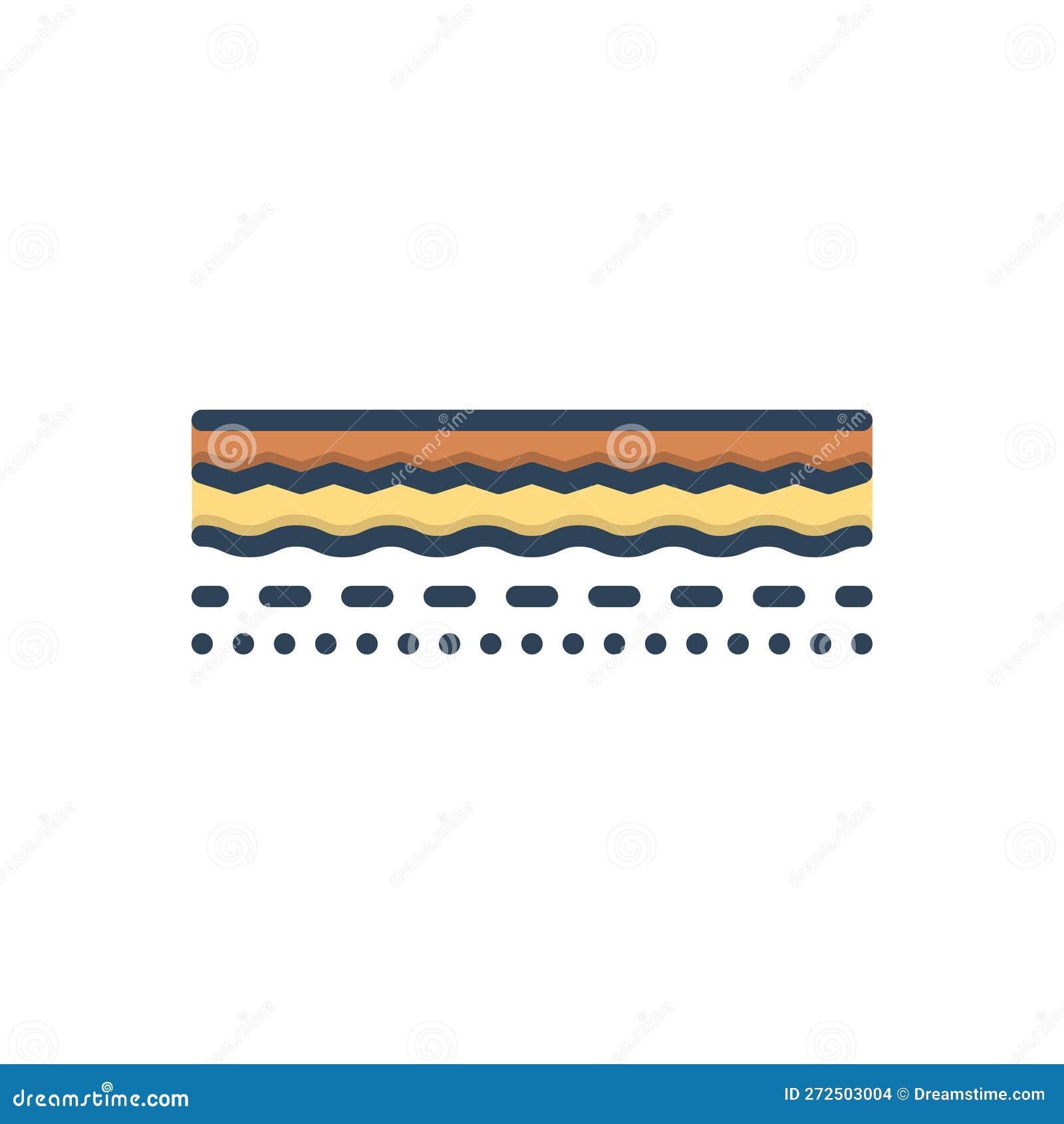 Color Illustration Icon for Lines, Straight and Dash Stock Illustration ...