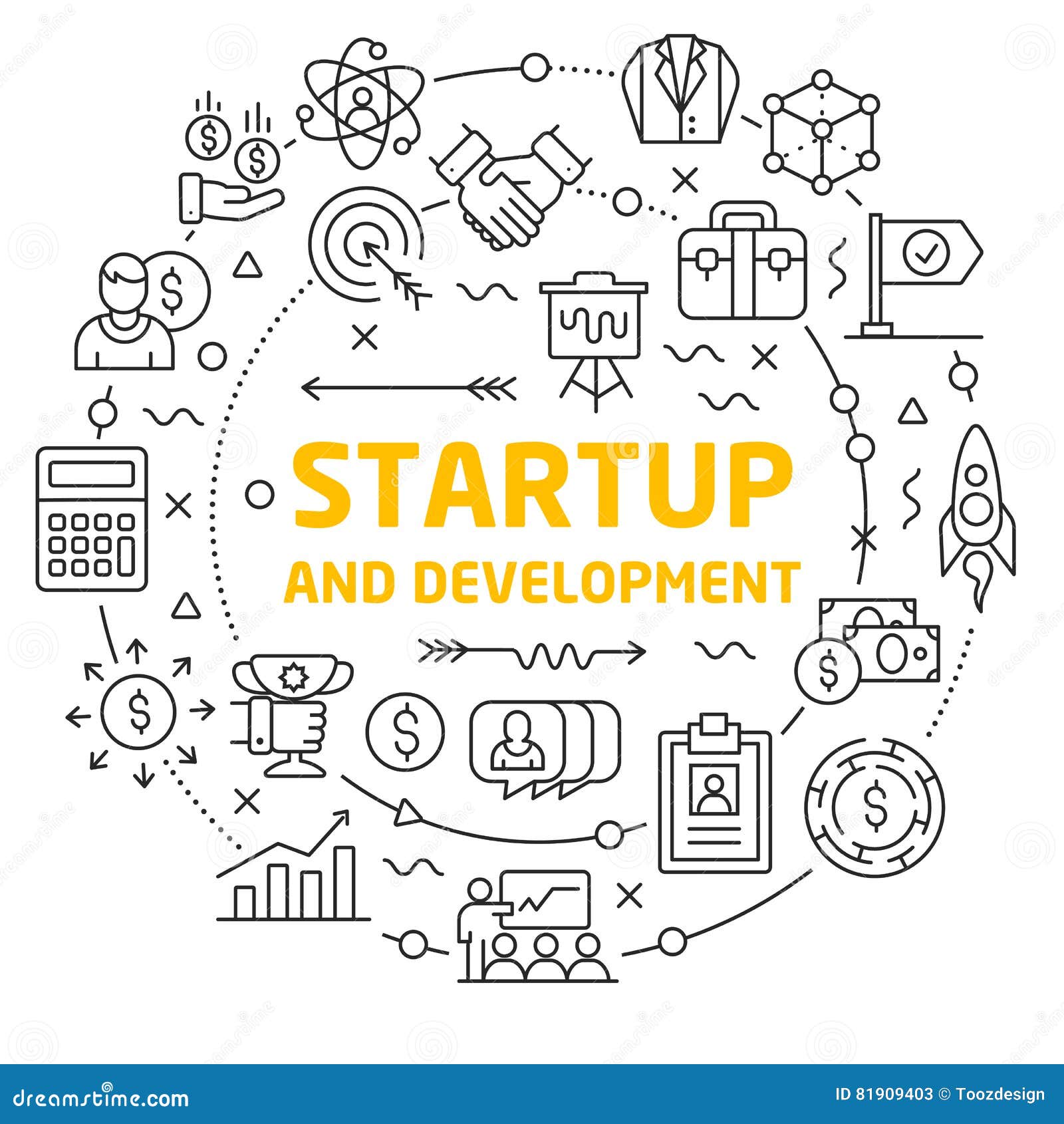Startup Development Stages Flowchart. Infographics Vector Template ...