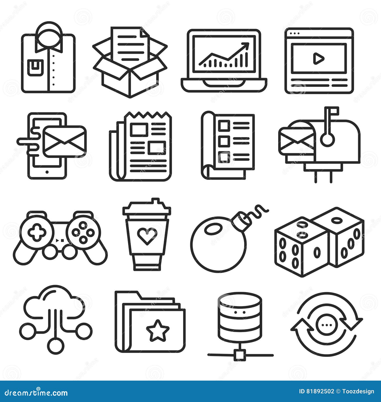Lines Icons Pack Collection Vector Illustration | CartoonDealer.com ...