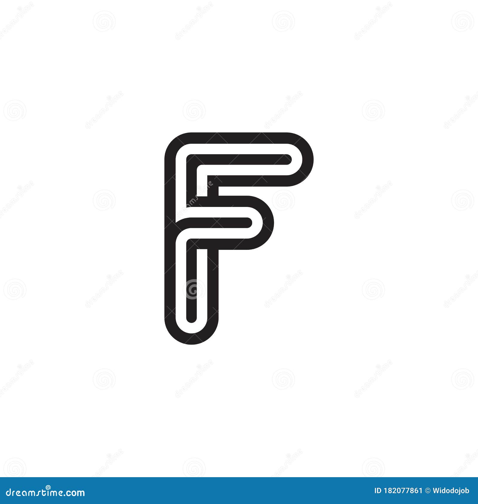 Lines Initial Letter F Icon Symbol Vector Stock Vector - Illustration ...