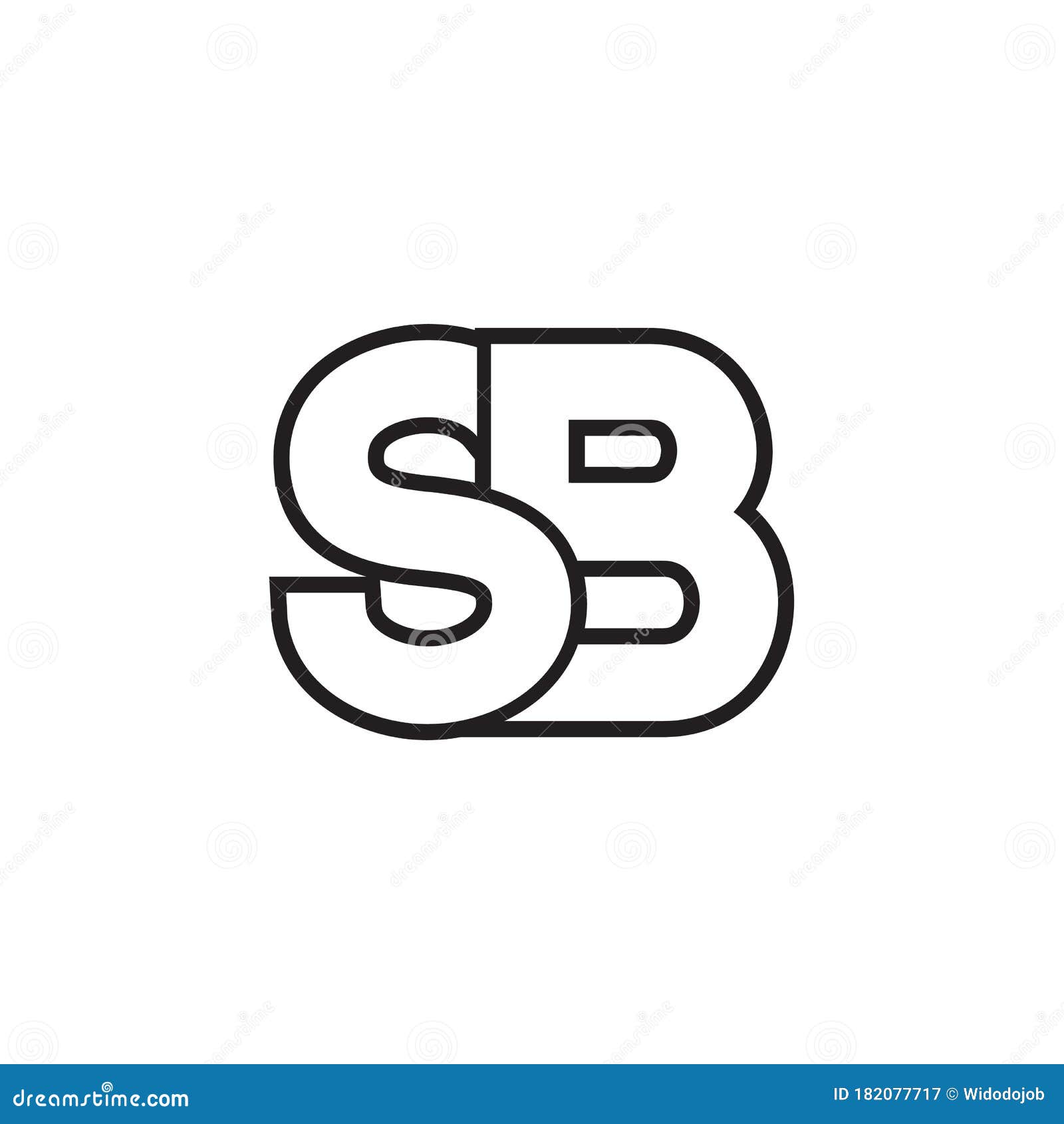 Lines Initial Letter SB Design Vector Stock Vector - Illustration of ...