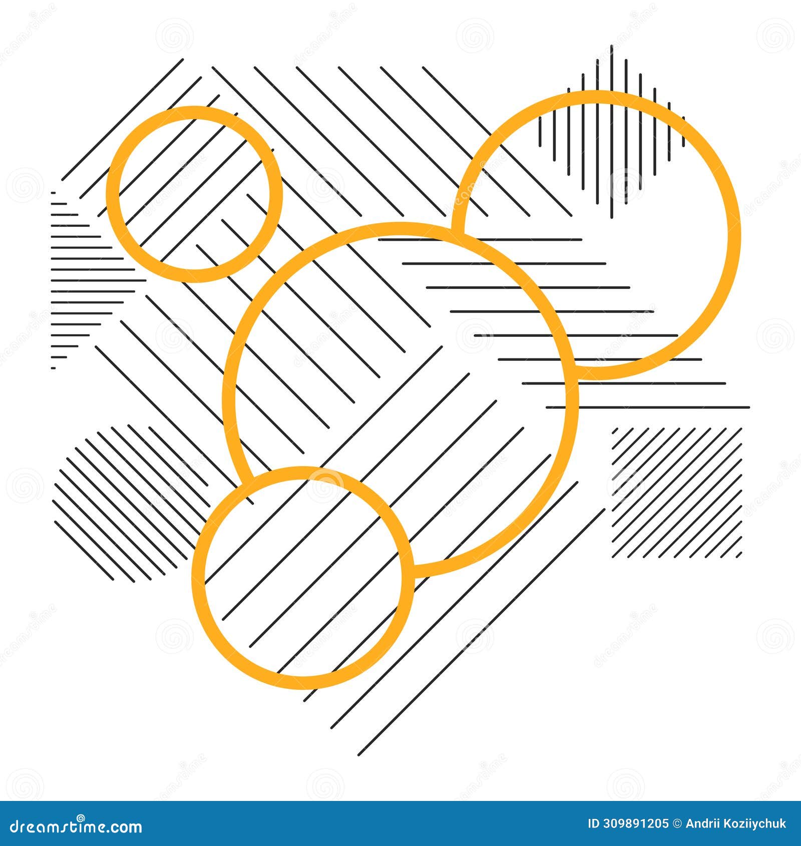 Abstract Geometric Background with a Circle in the Foreground. Lines ...