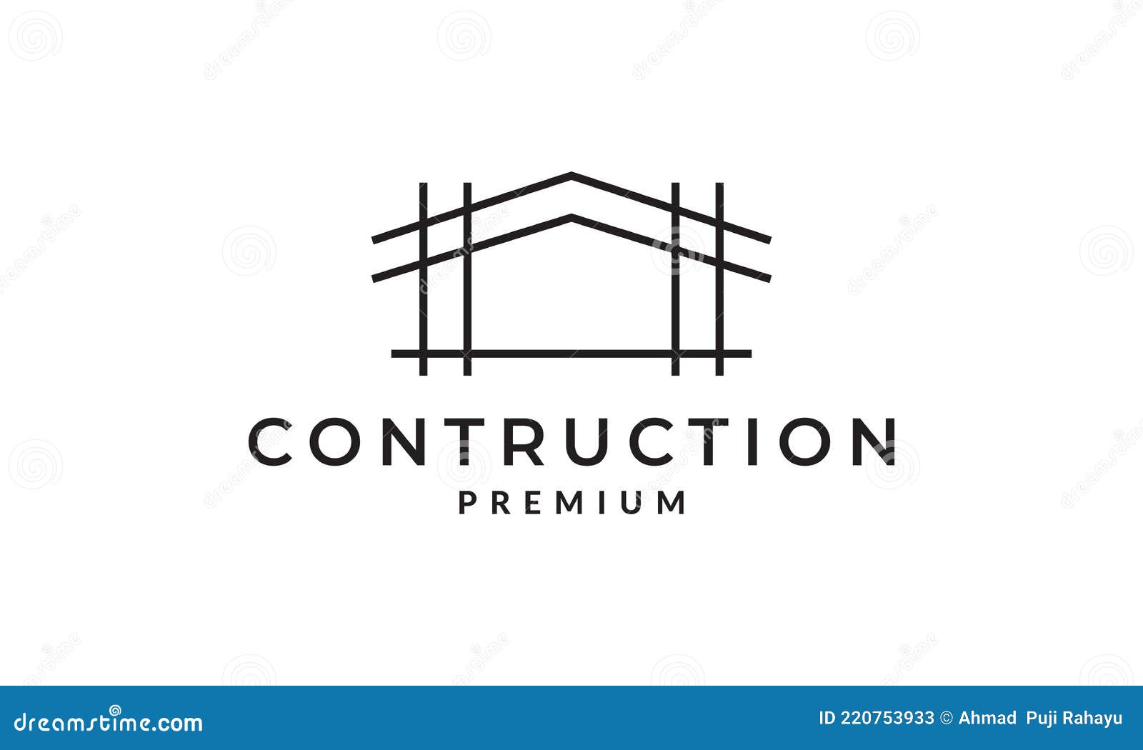 Lines Iron Building Construction Logo Vector Icon Illustration Design ...
