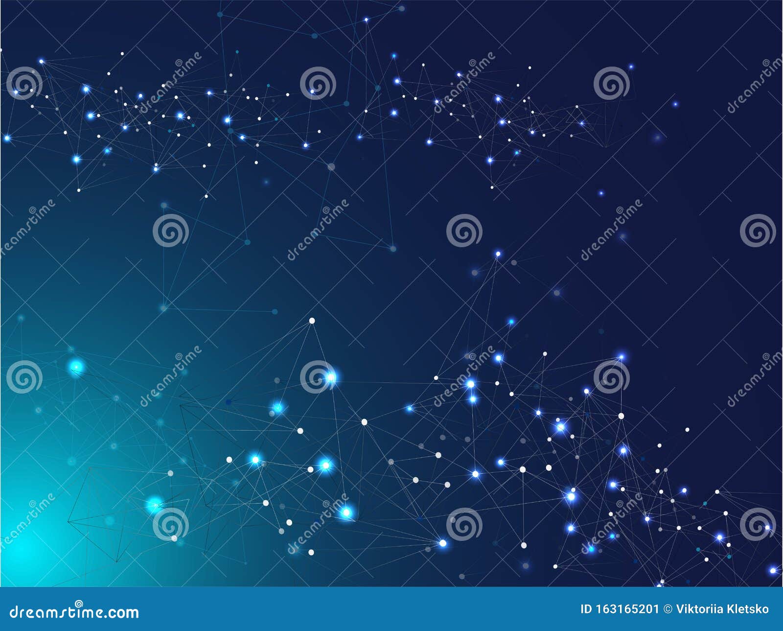 Lines Linked Nodes Vector Background. Galaxy Net Stock Vector ...