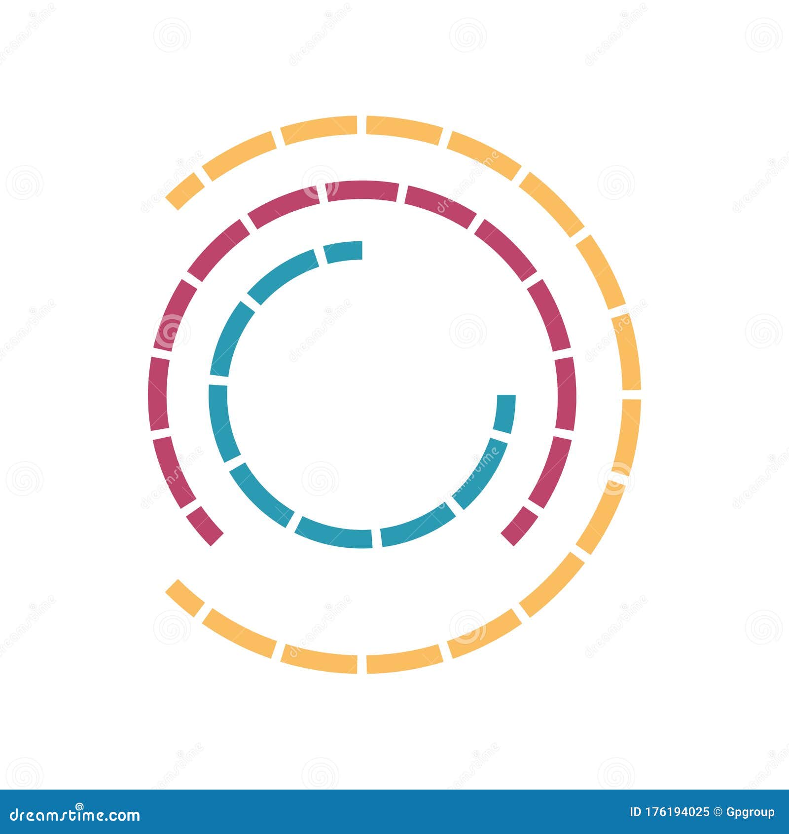 Lines Loading Circle Flat Style Icon Vector Design Stock Vector ...