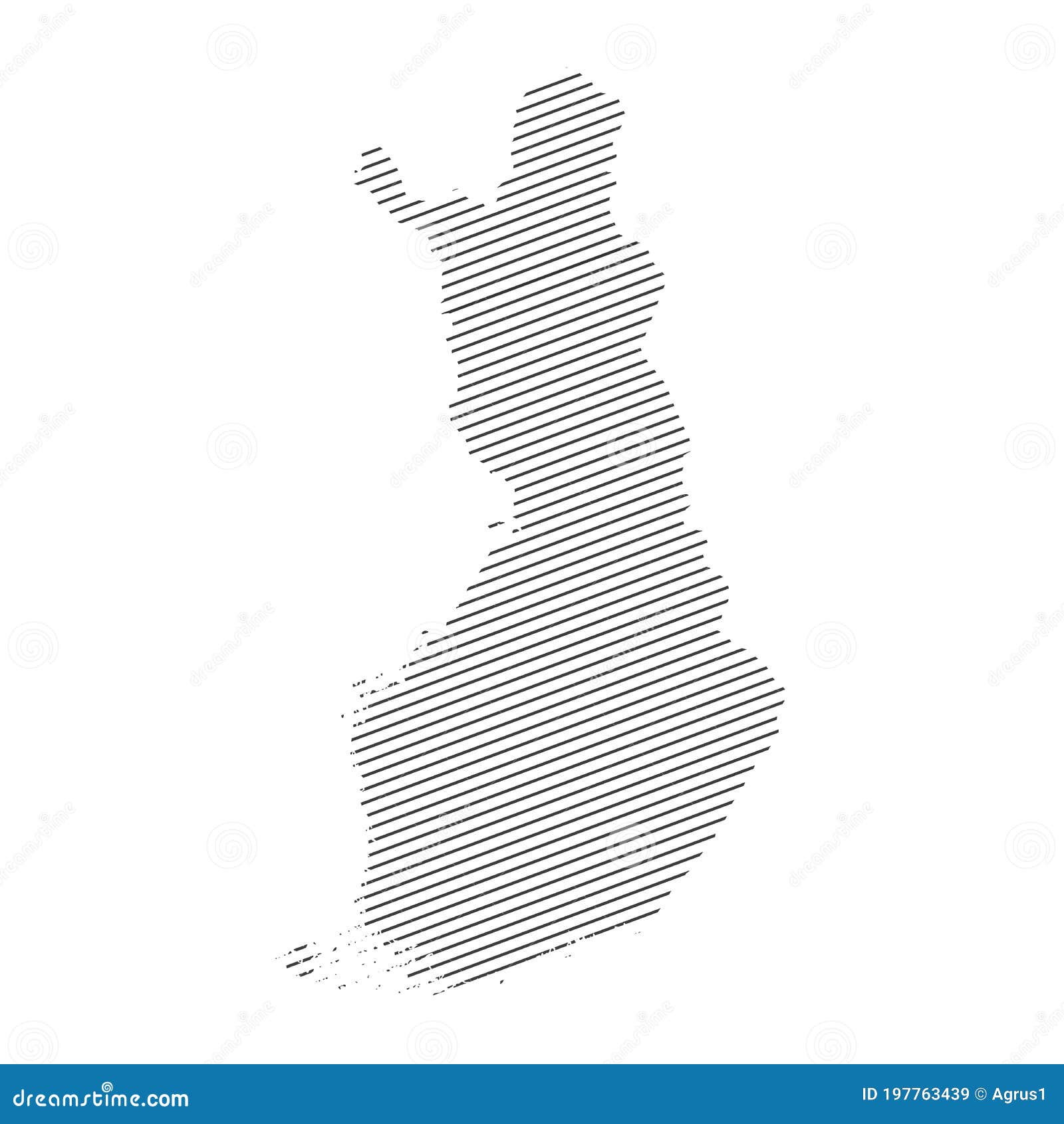 Lines Map of Finland Isolated on White Background Stock Vector ...