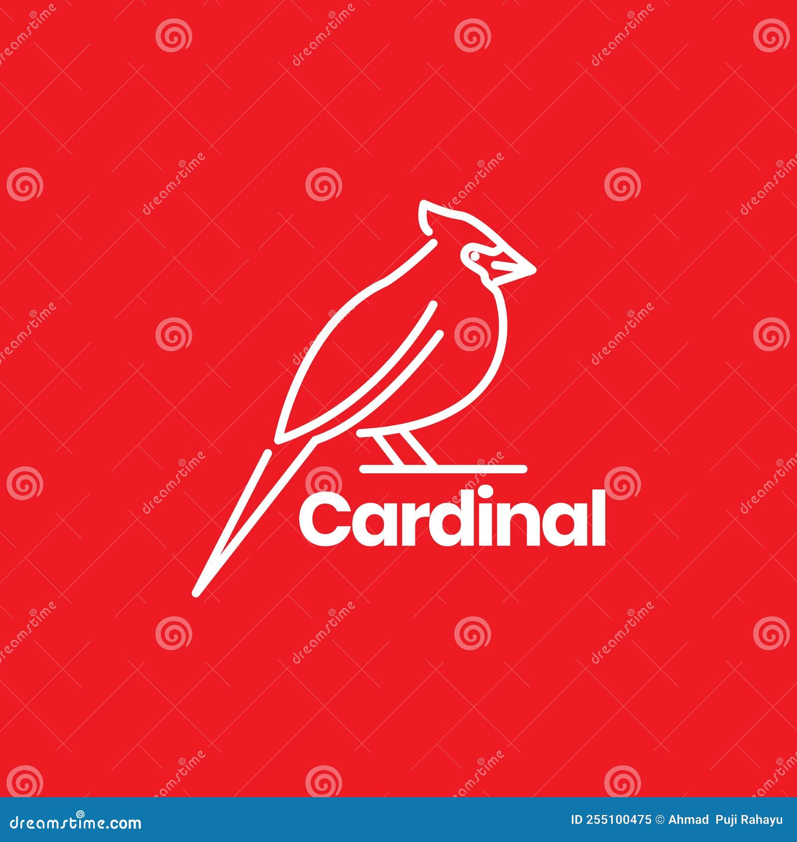Lines Modern Bird Cardinal Logo Design Stock Vector - Illustration of ...
