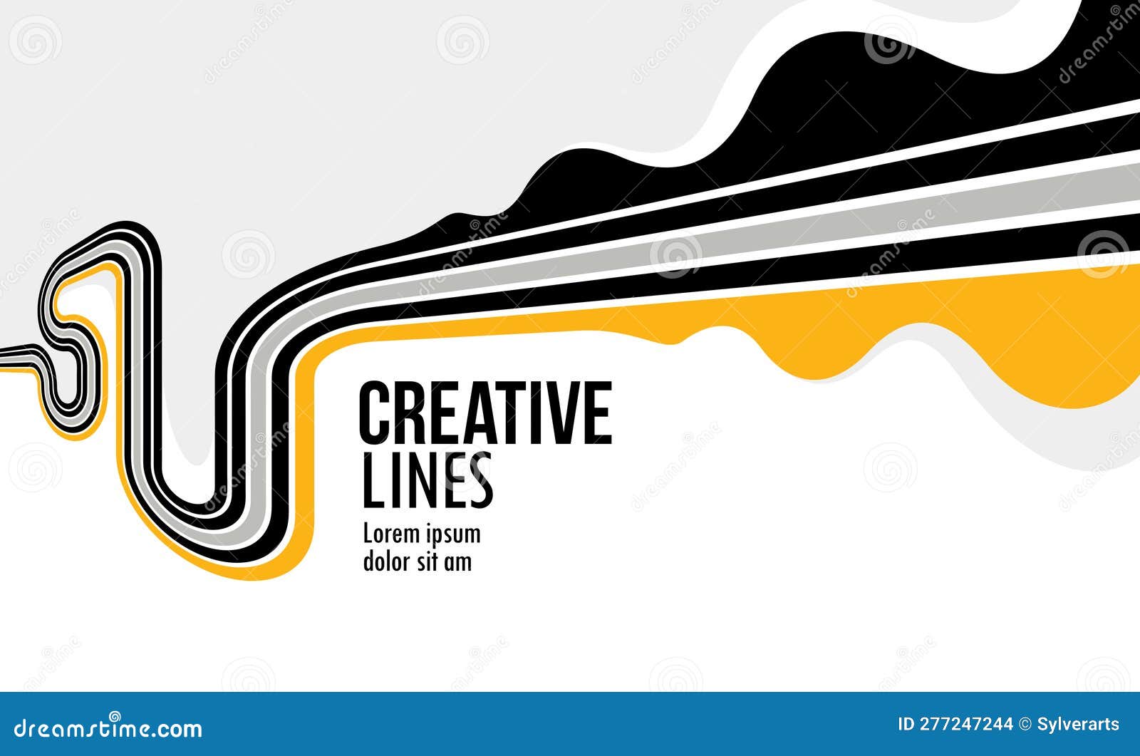 Lines in Motion Vector Abstract Background, 3D Perspective Creative ...