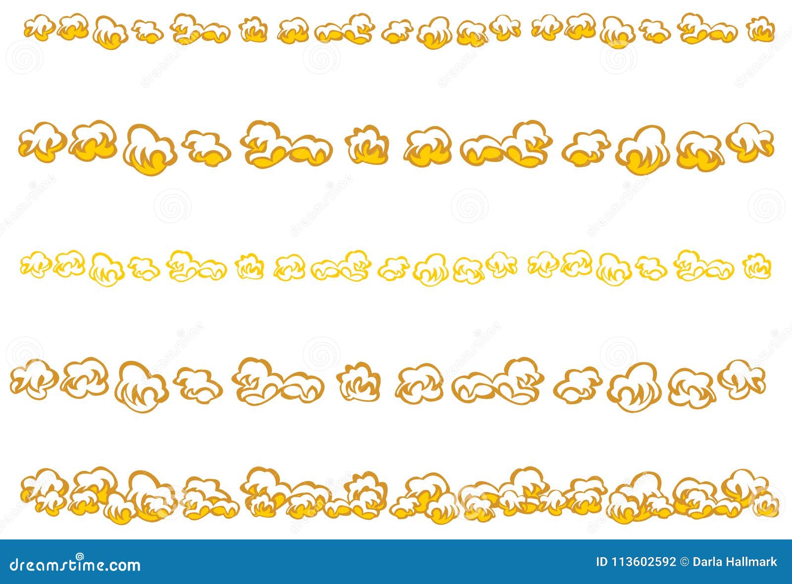 Lines of popcorn designs stock vector. Illustration of popcorn - 113602592