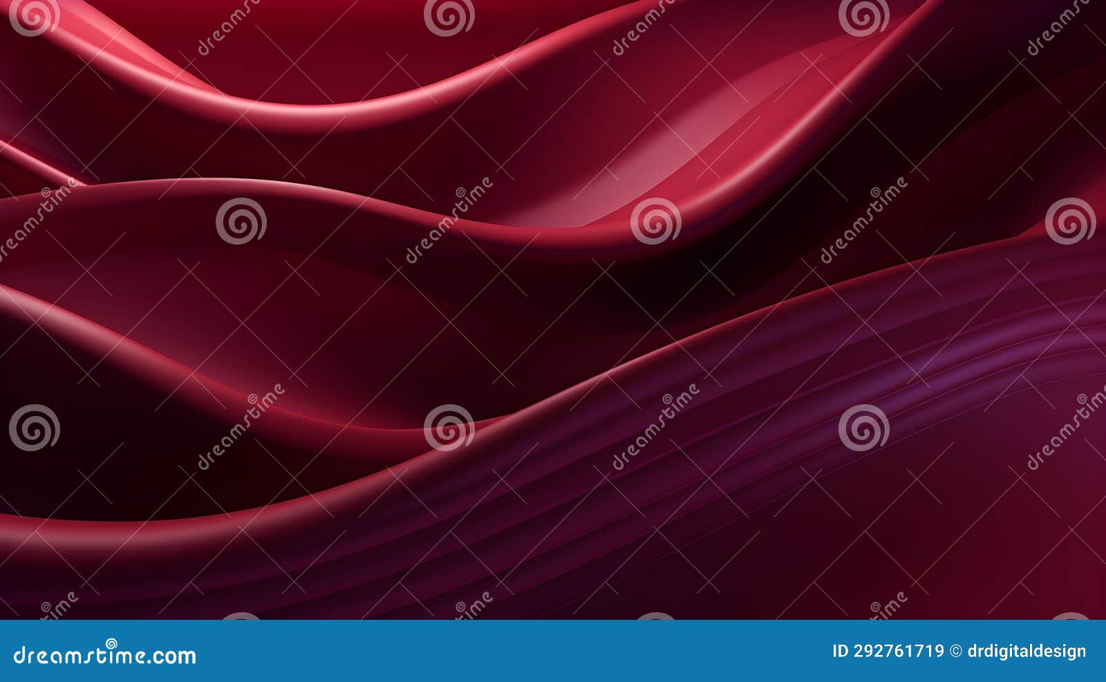 Abstract 3D Background of Soft Waves in Burgundy Colors. Elegant ...