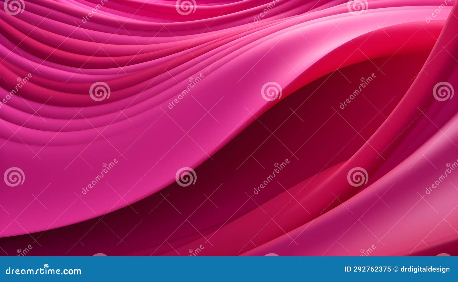 Abstract 3D Background of Soft Waves in Hot Pink Colors. Elegant ...