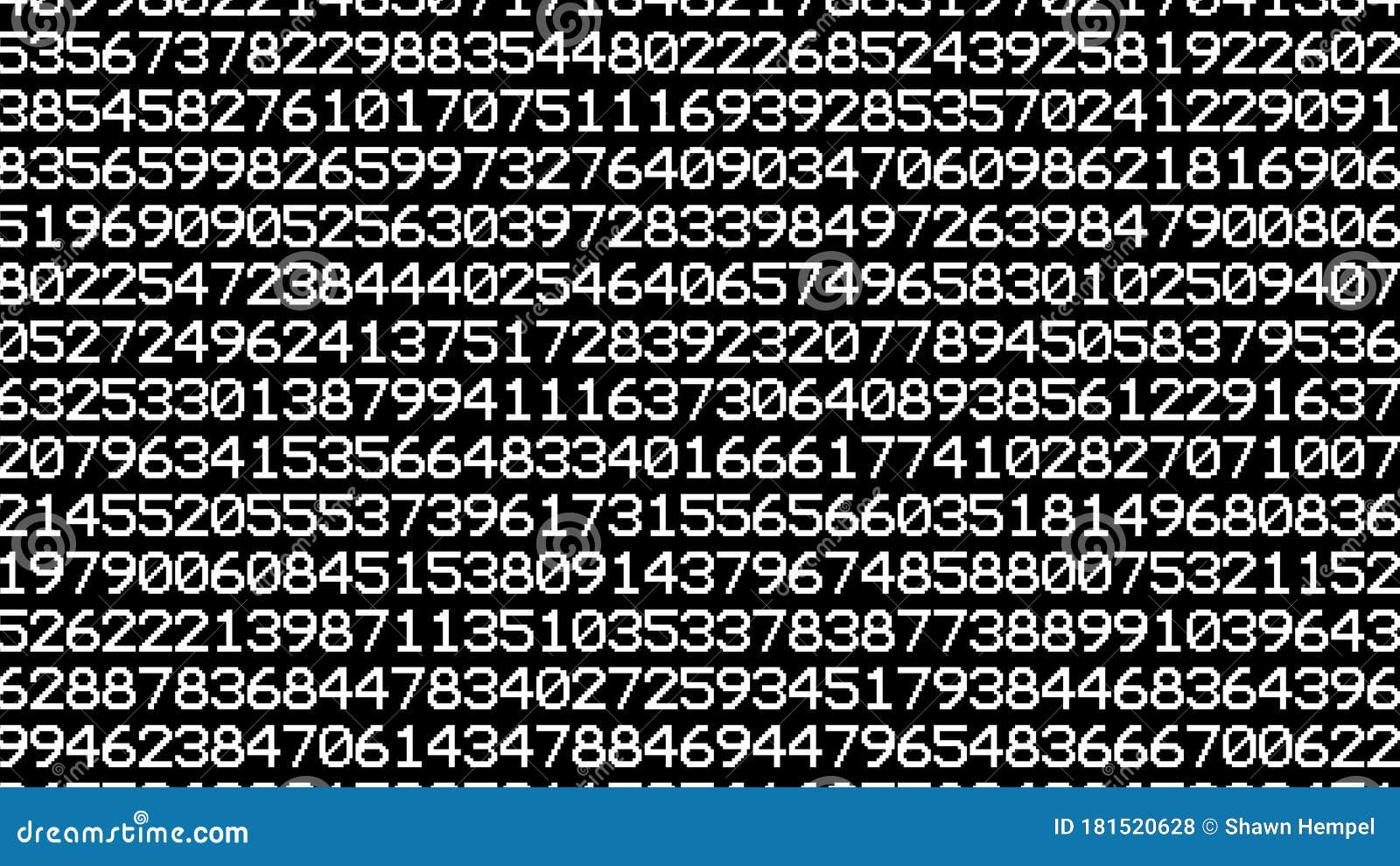 Lines of Random Numbers Quickly Changing, Information Security, Code or ...