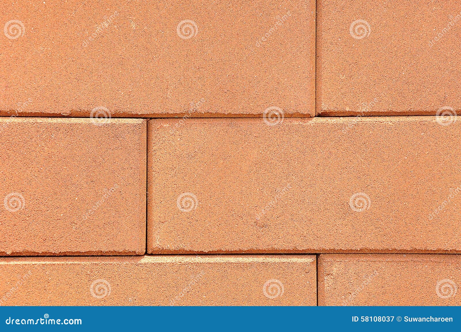 Lines of Red Clay Bricks Stack Stock Image - Image of texture, brick ...