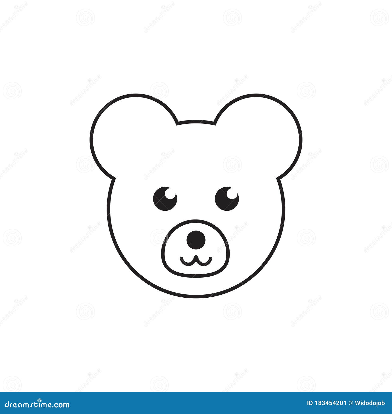 Teddy Bear Head Outline