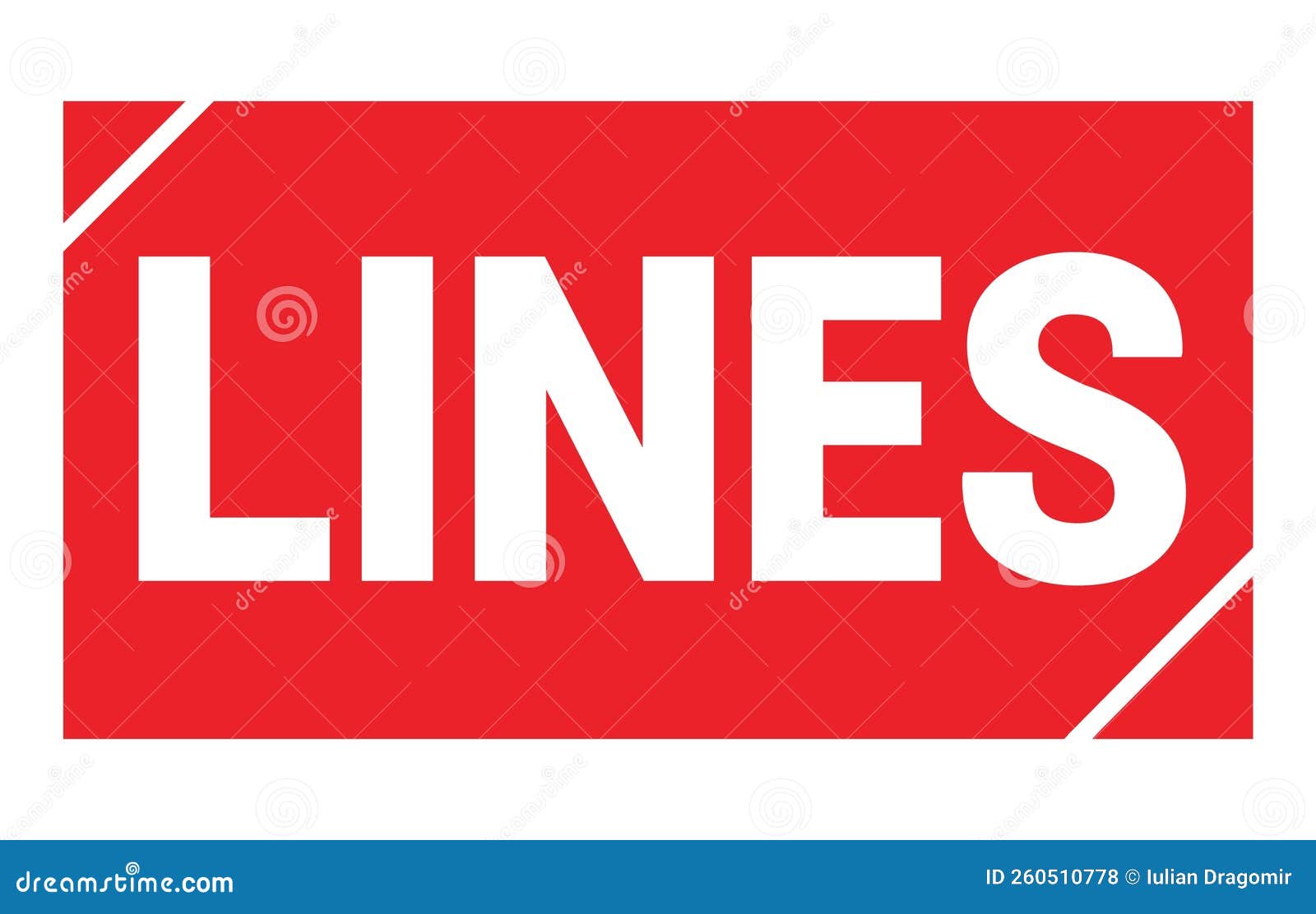 LINES Text Written on Red Stamp Sign Stock Illustration - Illustration ...