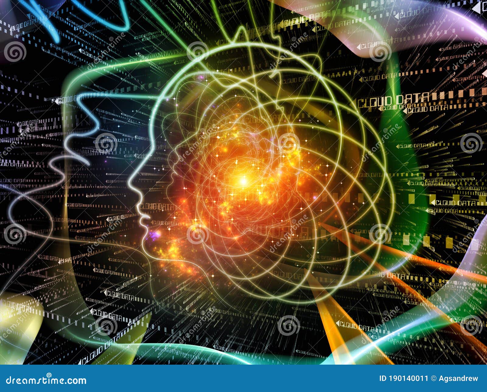 Lines of Thought stock illustration. Illustration of data - 190140011