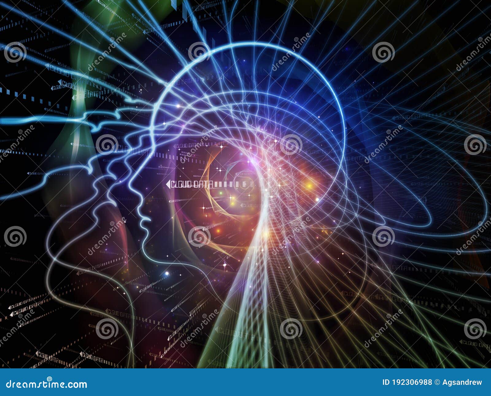 Lines of Thought stock illustration. Illustration of orbit - 192306988