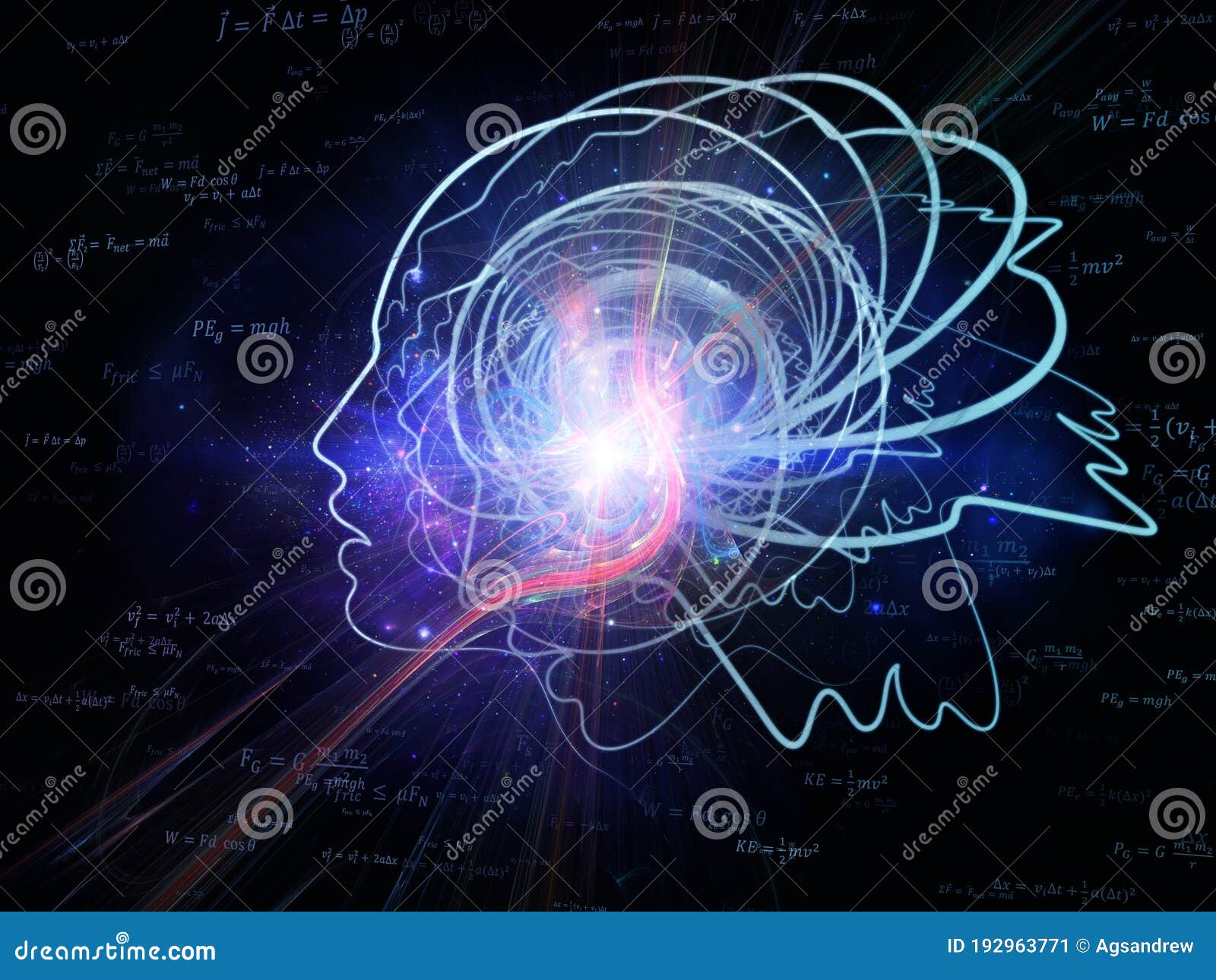 Lines of Thought stock illustration. Illustration of science - 192963771