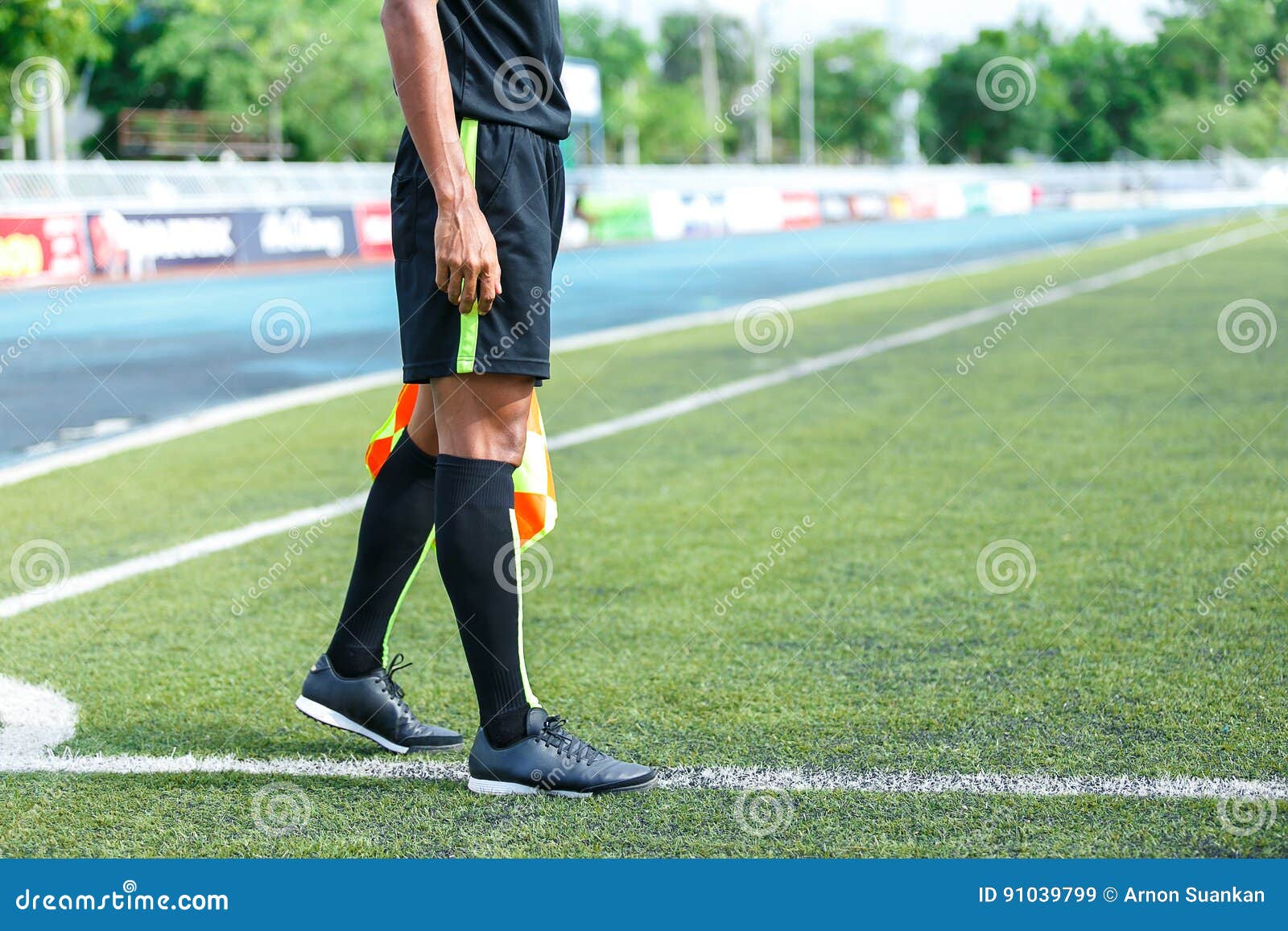 Linesman. stock image. Image of grass, referee, yard - 91039799